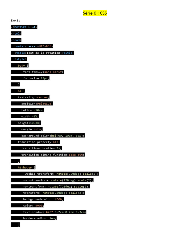 Solution TD 3 | PDF | Web Development | Web Standards