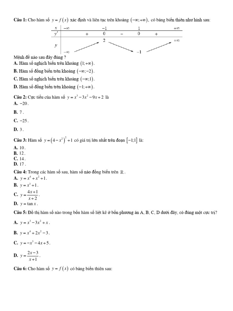 60 câu ôn tập KTTX HK1 | PDF