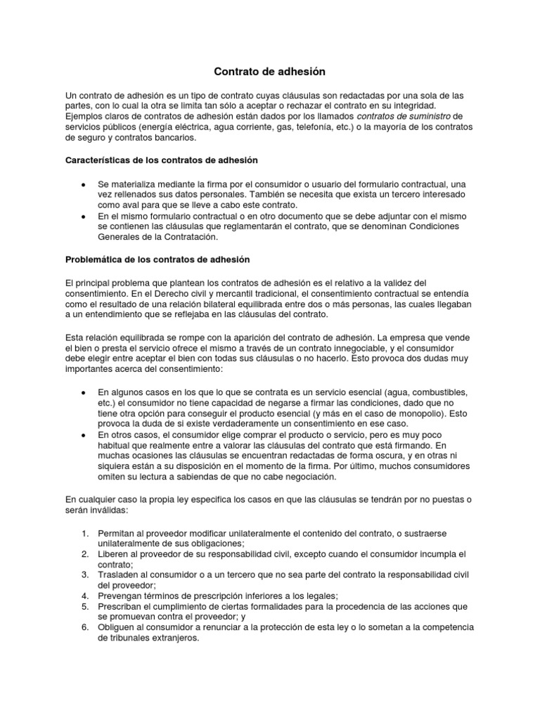 Ejemplos de Contratos de Adhesión | PDF | Economias | Gobierno