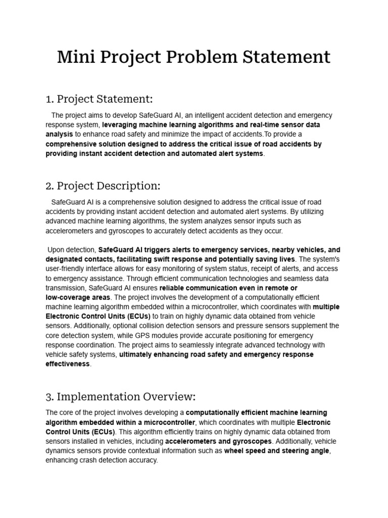 AI Mini Project Problem Statement | PDF | Human–Computer Interaction | Artificial Intelligence