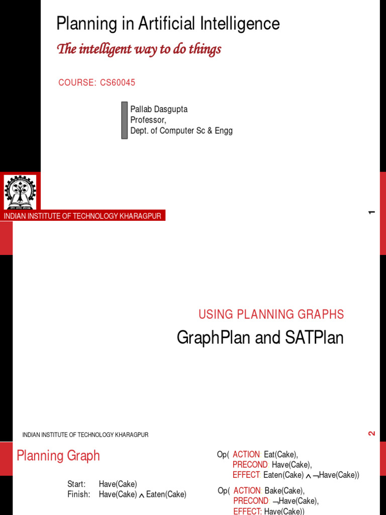 Graph Plan and SAT Plan | PDF | Theoretical Computer Science | Applied Mathematics