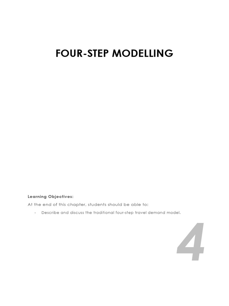 Four-Step Travel Demand Model Overview | PDF | Public Transport | Transport