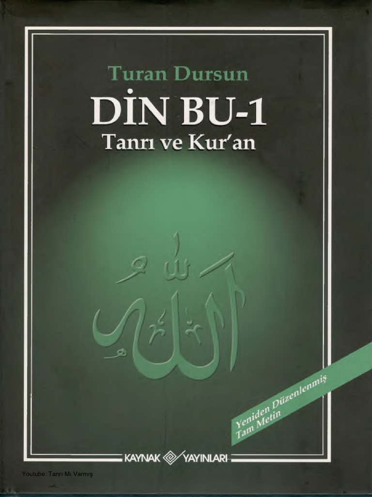 Din Bu 1 Cilt TanrA Ve Kuran Turan Dursu | PDF