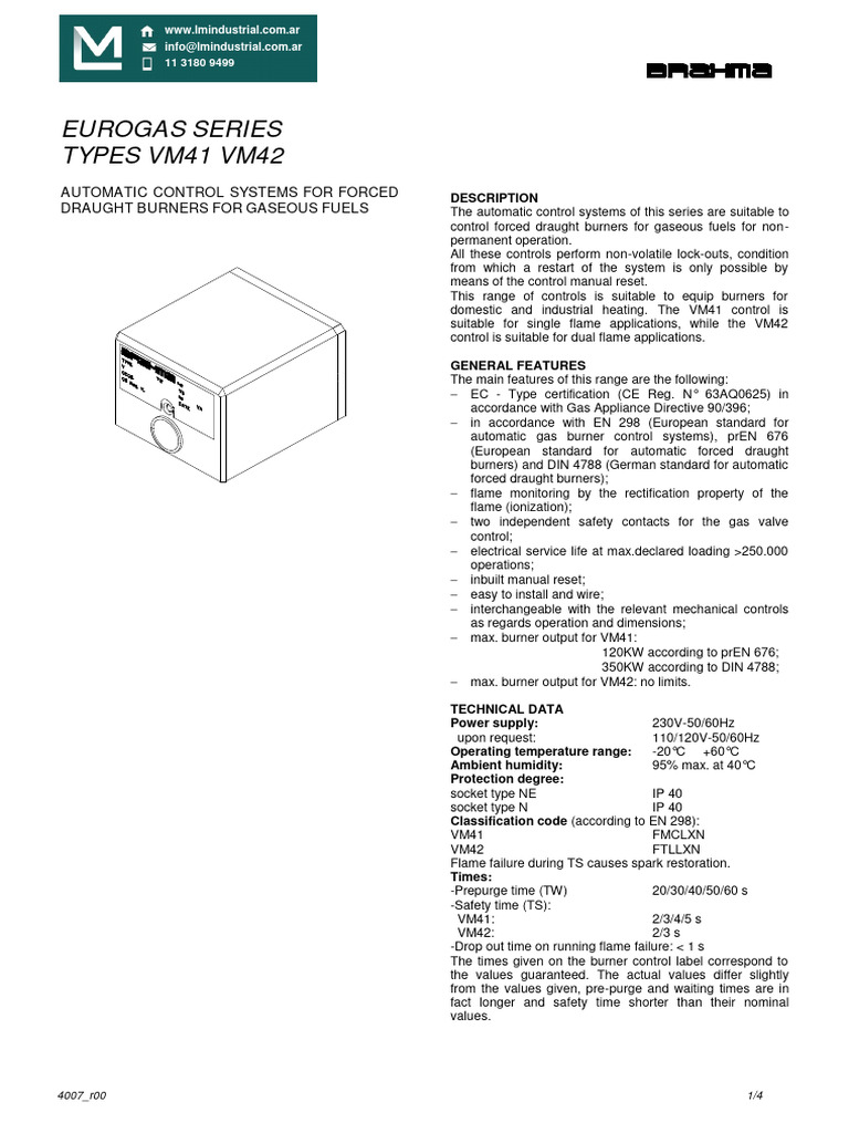 7 BRAHMA Control de Llama VM42 | Download Free PDF | Electrical ...