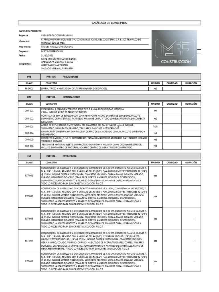 Catalogo de Especificaciones | PDF | Tubería (transporte de fluidos) | Hormigón