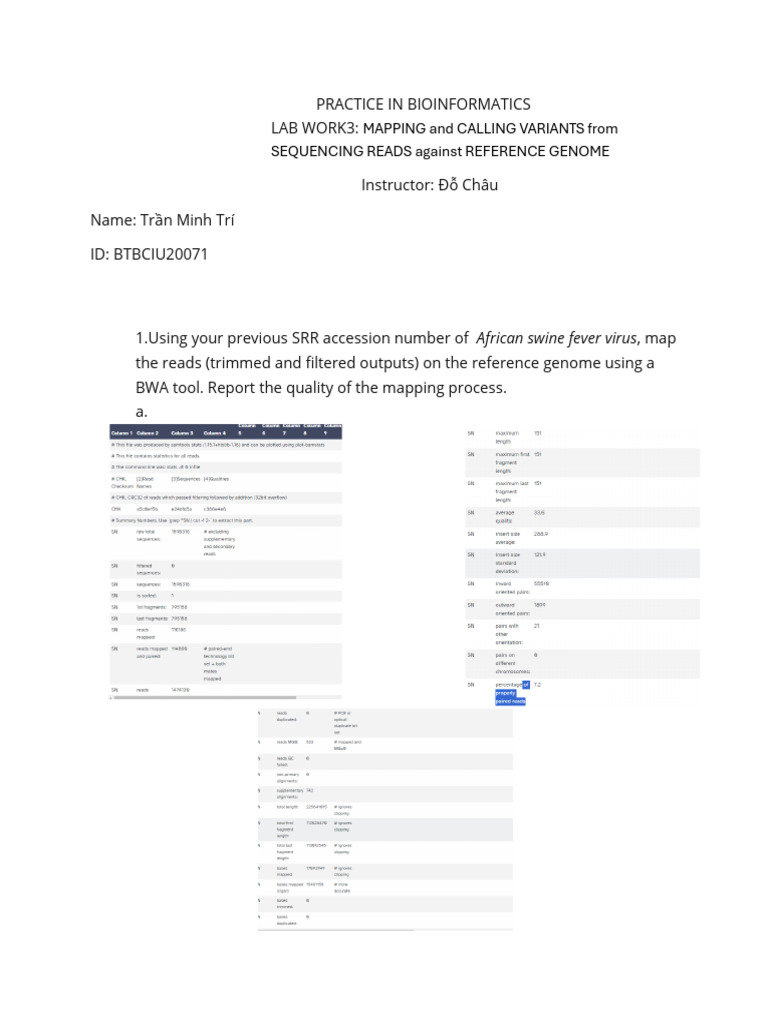 Practice in Bioinformatics-Lab3 | PDF | Science & Mathematics ...