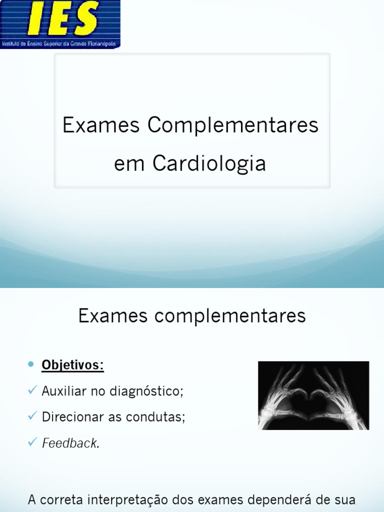 Exames Complementares em Cardiologia | PDF | Coração | Ecocardiografia