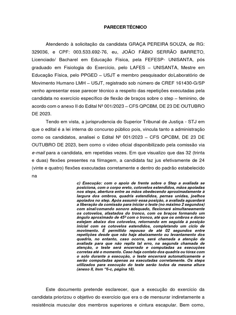 PARECER TECNICO Assinado | PDF | Ciências e Matemática