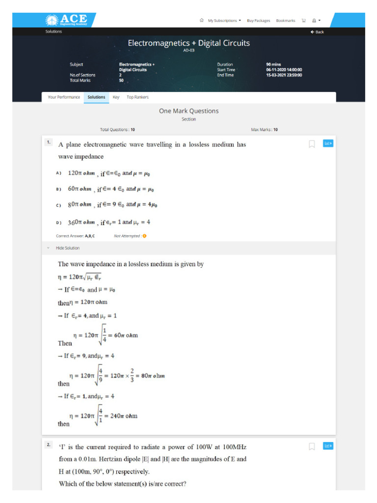 Electromagnetics + Digital Circuits | PDF
