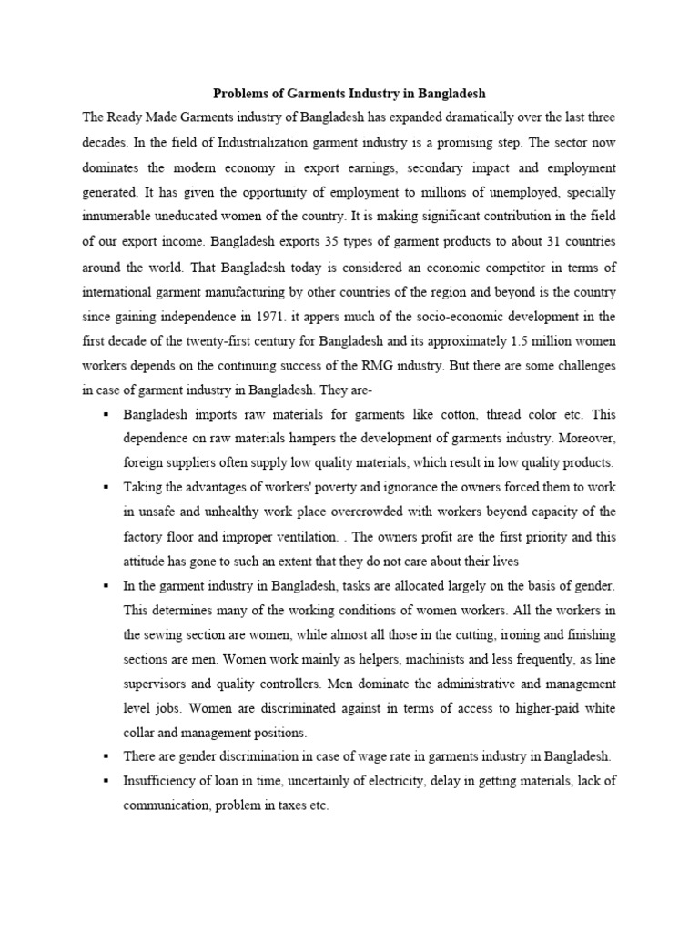 Prospect of Garments Sector.18 | PDF | Clothing Industry | Clothing