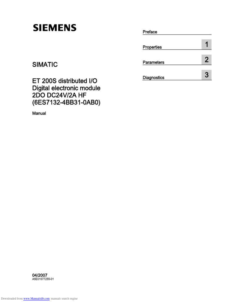 Simatic Et 200s | Download Free PDF | Digital Electronics | Parameter (Computer Programming)