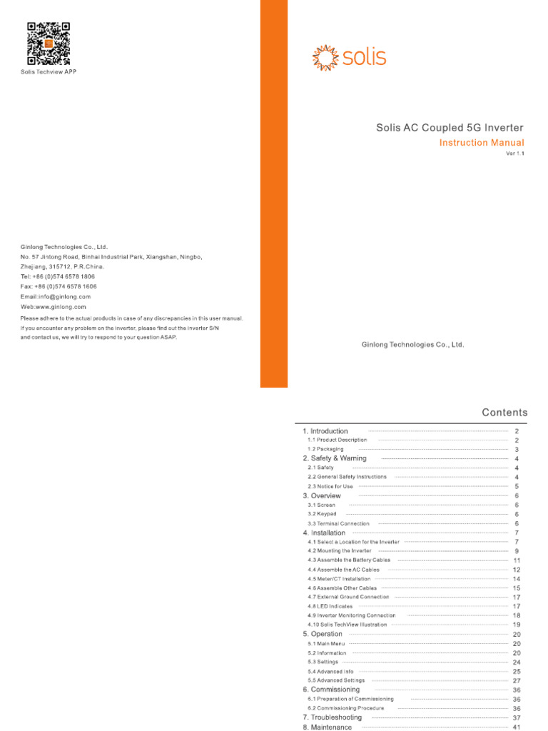 Manual Solis Rai-3k Enx v01 | PDF
