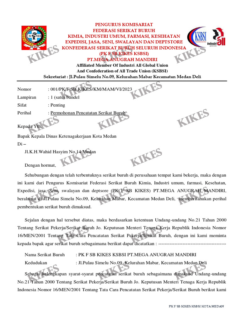 Permohonan Pencatatan MAM Dan SSI | PDF