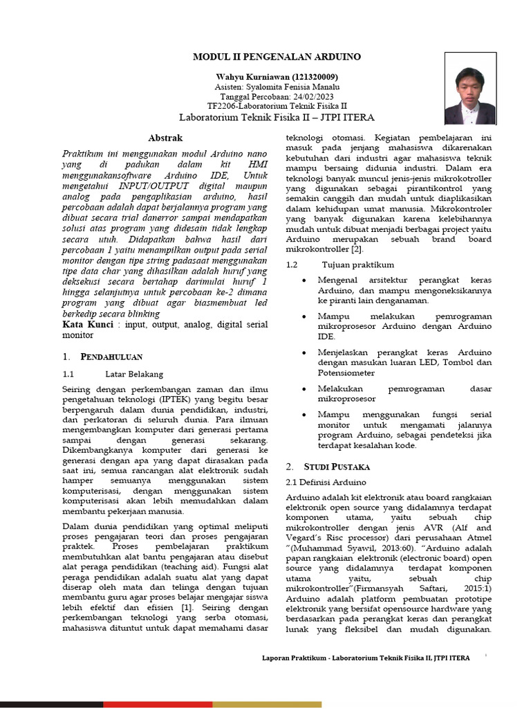 Wahyu Kurniawan - 121320009 - Laprak Modul 2 - LTF II | PDF