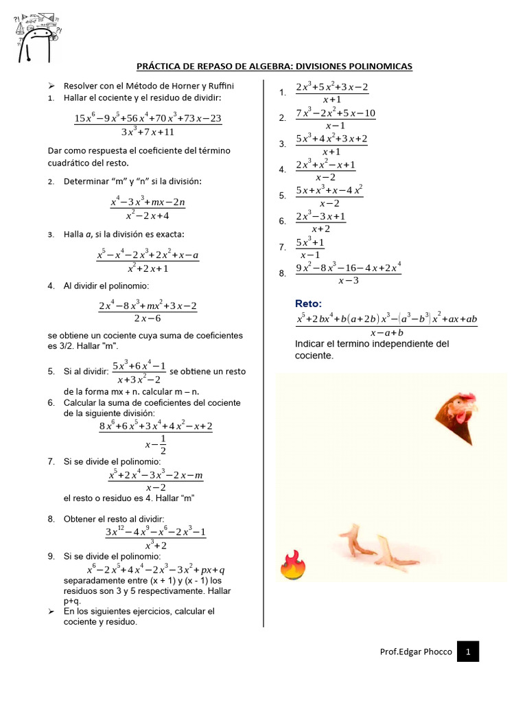 Práctica de Repaso de Algebra Ciclo Invierno 2023 Basico | PDF | Algoritmos | Matemáticas De La ...
