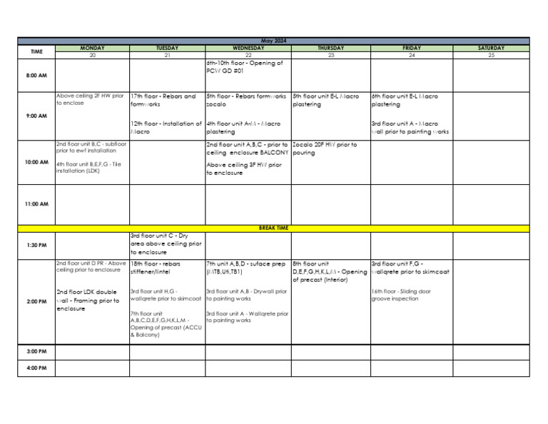 Las May 20-25, 2024 | PDF | Building | Building Technology