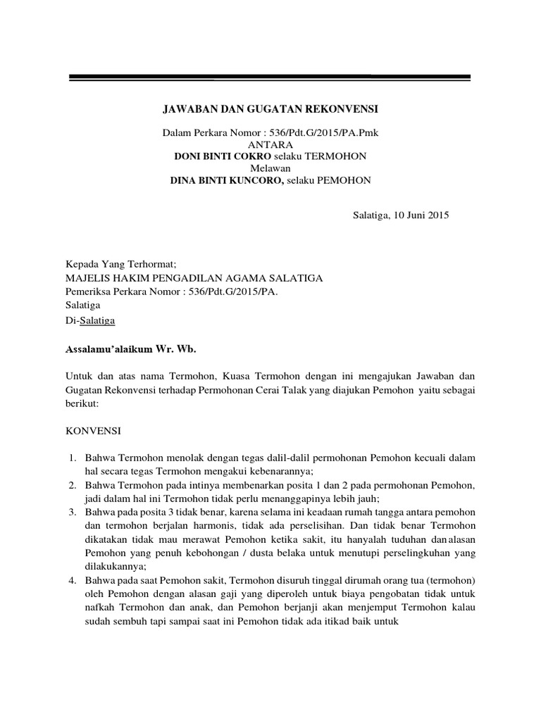 Gugat Rekonvensi | PDF