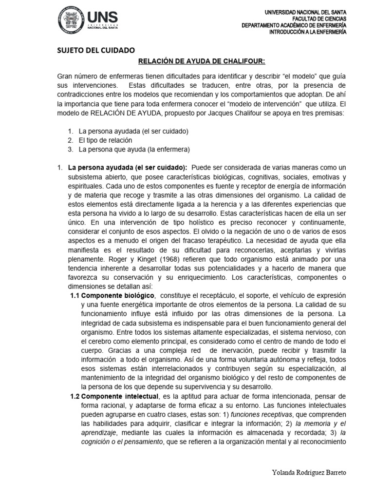 Dimensiones Emocionales en Chalifour | PDF | Las emociones | Enfermería