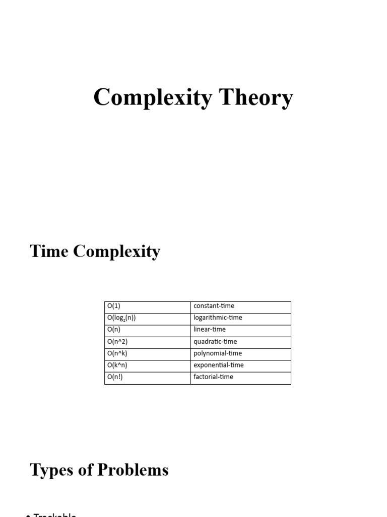 Plexity Theory | PDF | Computational Complexity Theory | Time Complexity Plexity Theory | PDF | Computational Complexity Theory | Time Complexity