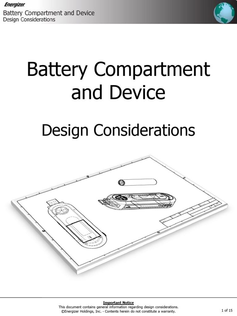 Battery Compartment and Device Design Considerations | PDF | Series And ...