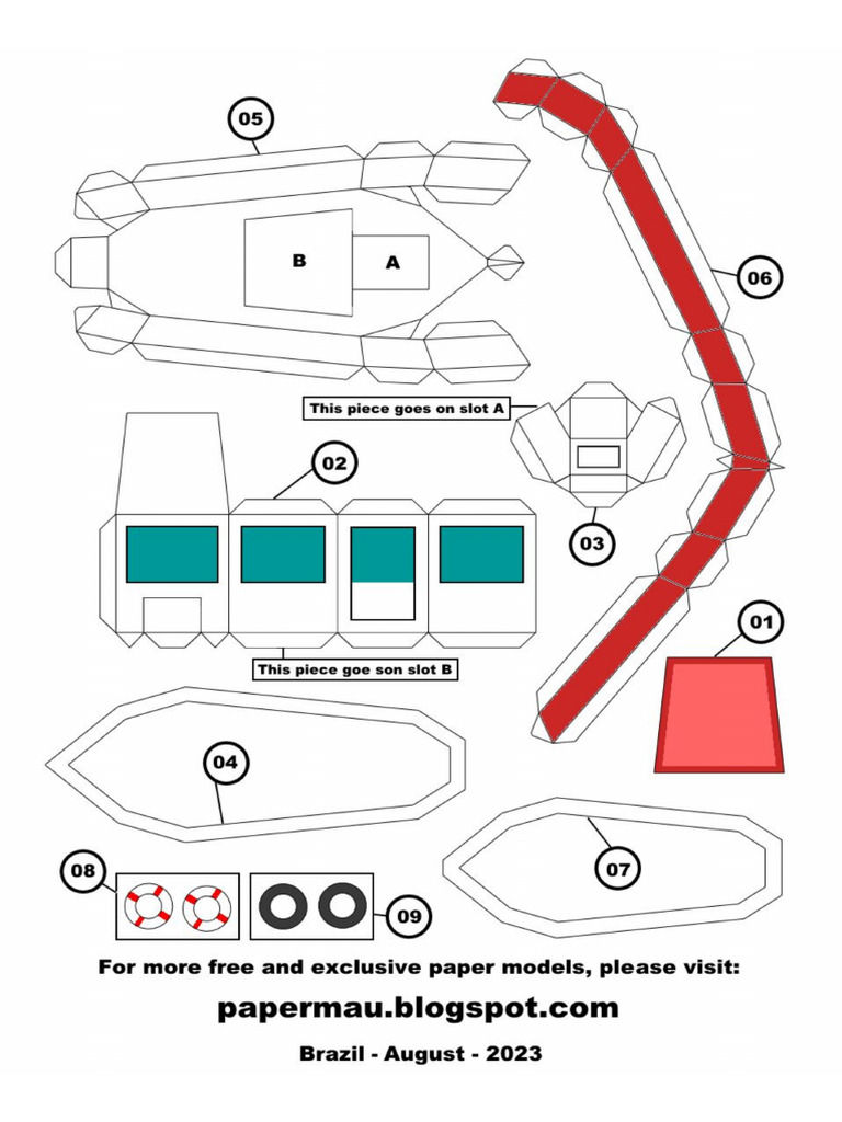 Little Boat Papercraft by Papermau 13 08 2023 - 3 | PDF