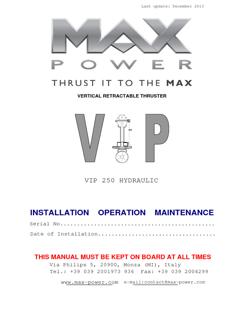 Installation Manual VIP250-HYD en | PDF | Pump | Relay