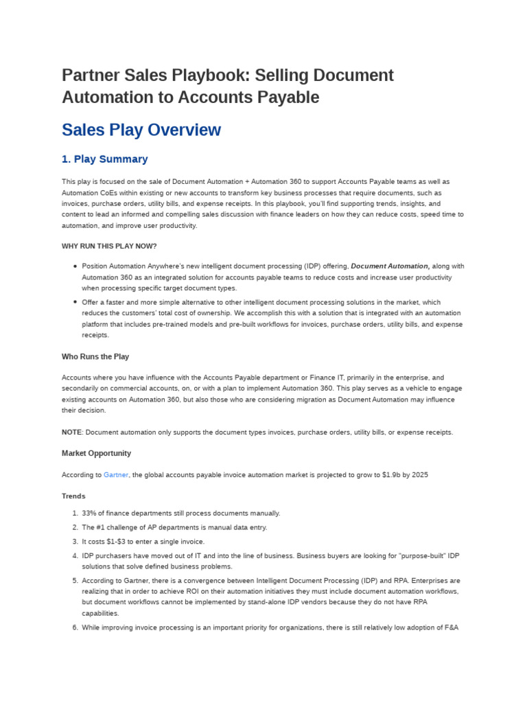 Sales Playbook | PDF | Optical Character Recognition | Accounts Payable
