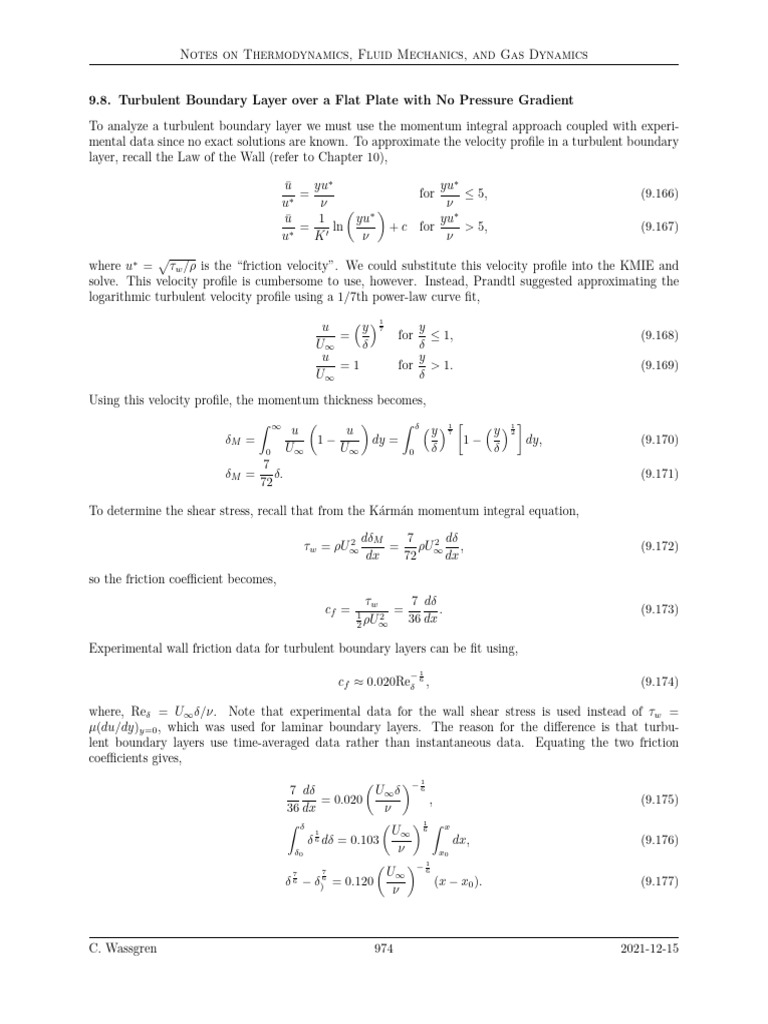 BoundaryLayer TurbulentBL Reading | PDF | Boundary Layer | Fluid Dynamics