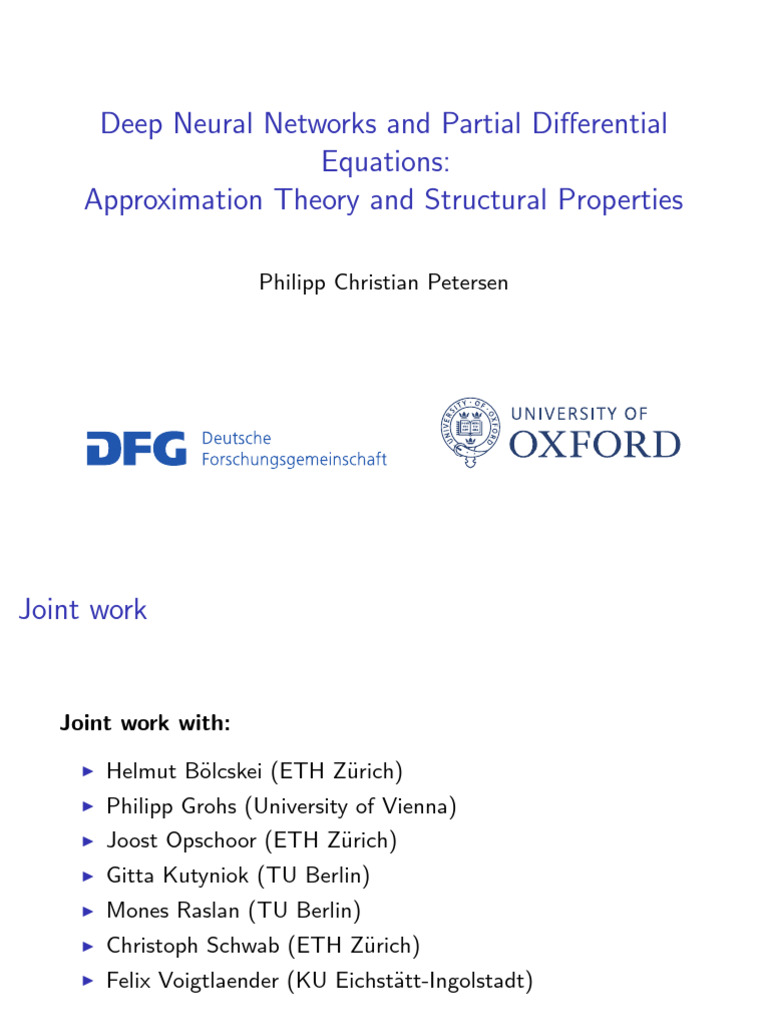 Deep Neural Networks And Partial Differential Equations Approximation Theory And Structural
