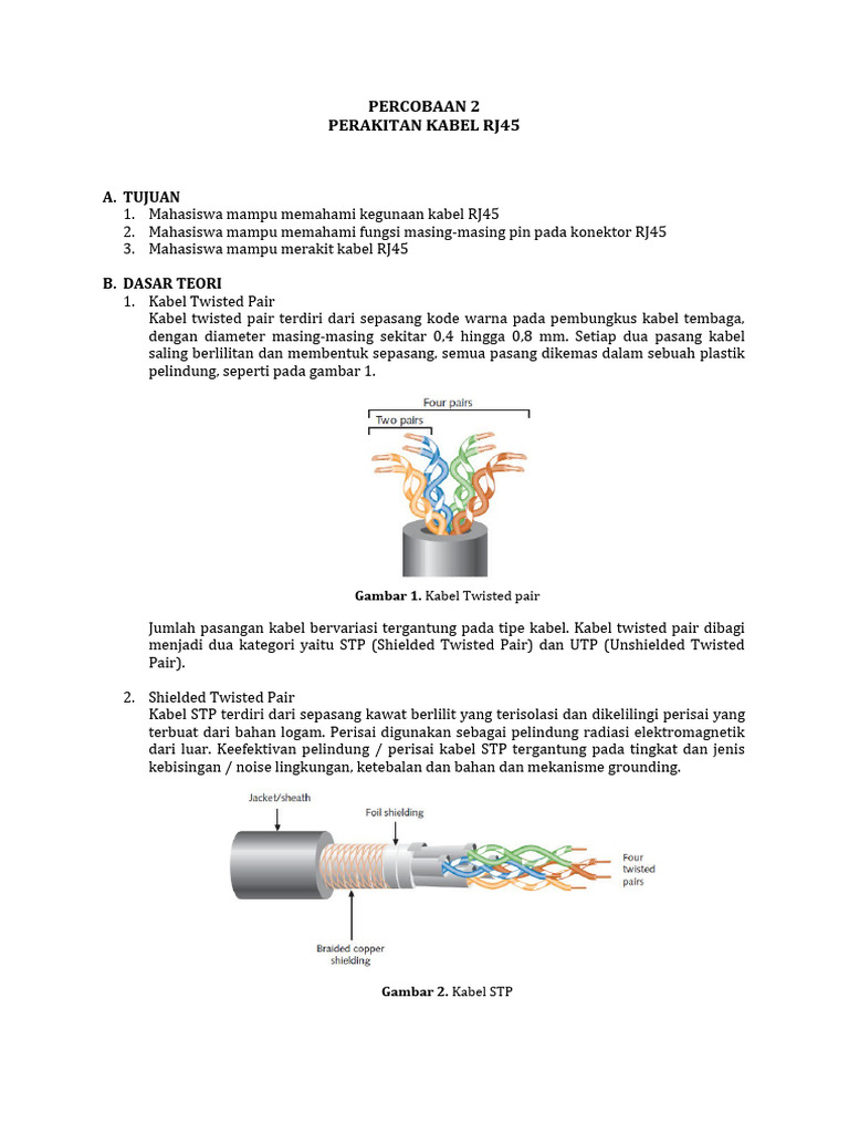 Panduan Merakit Kabel RJ45 | PDF