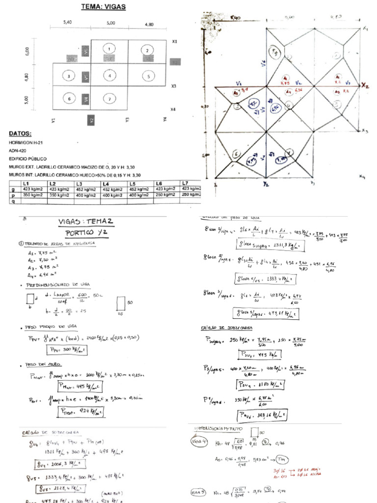 RESOLUCION PARCIAL 1 - Vigas y Losas | PDF