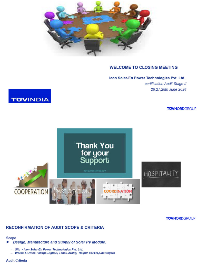 Closing Meeting Presentation (VFeb 2023) | PDF | Audit | Iso 9000