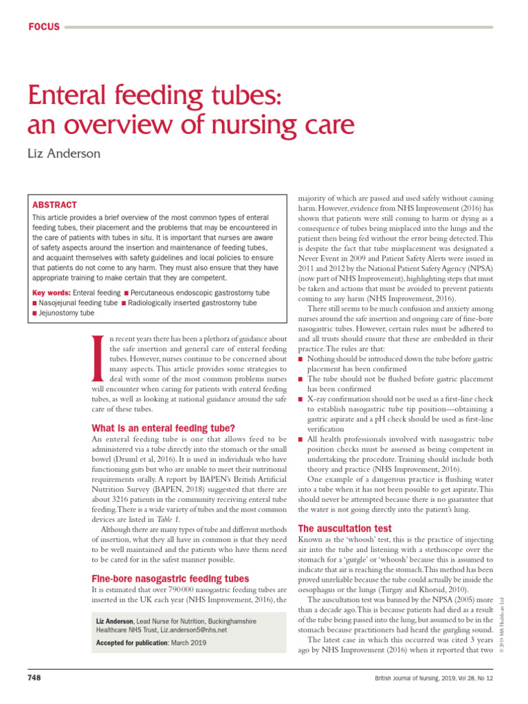 NG Tube Journal | Download Free PDF | Clinical Medicine | Medicine