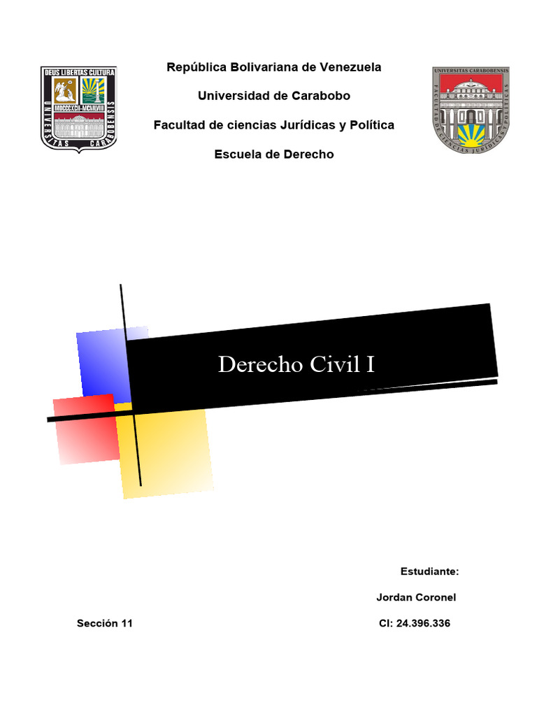 Derecho Civil I | PDF | Derecho Civil (Common Law) | Justicia