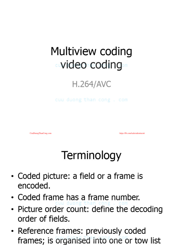 H.264/AVC Video Coding Overview | PDF | Data Compression | Codec