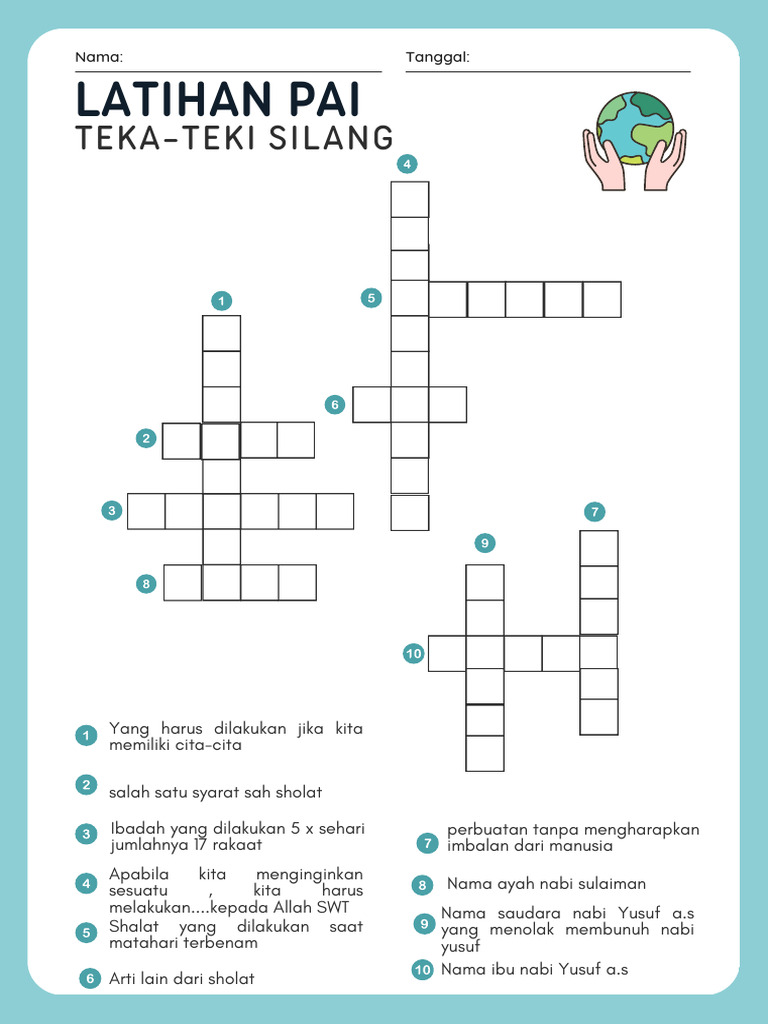 Teka Teki Silang Pai Kelas 3 SD | PDF