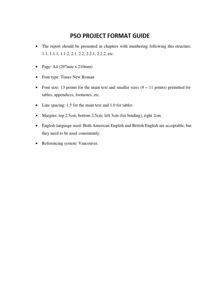 (Ueh-Isb-pso) Pso Report Format Guide | PDF