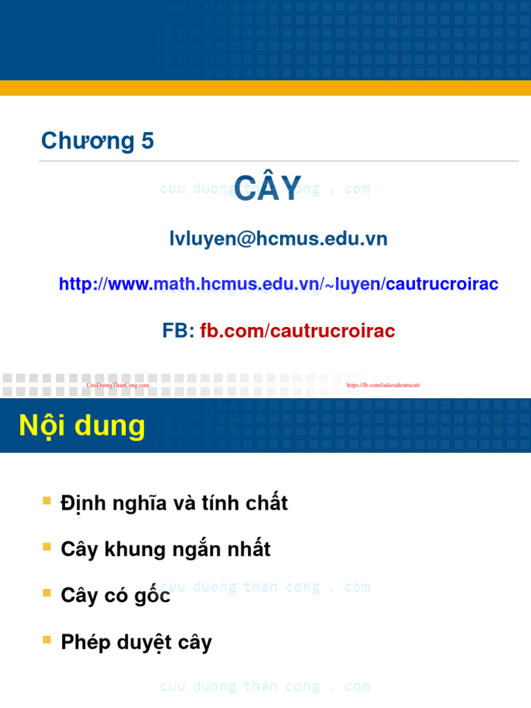 To Hop Va Cau Truc Roi Rac Le Van Luyen Chuong 5 Cay (Cuuduongthancong - Com) | PDF