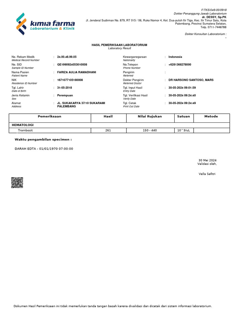 Hasil Lab Fariza Aulia Ramadhani | PDF