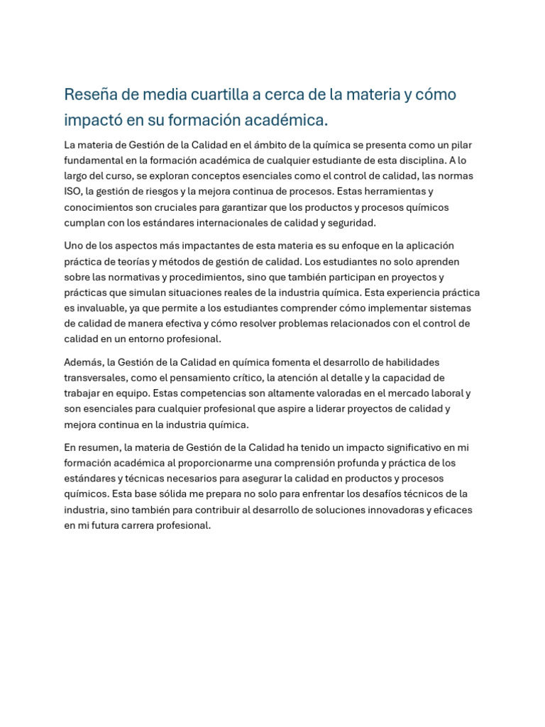 Reseña de Media Cuartilla | PDF