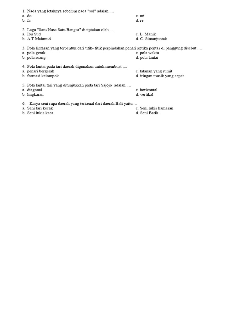 Nada Yang Letaknya Sebelum Nada | PDF