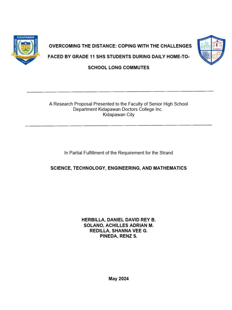 Coping with Long Commutes for SHS Students | PDF | Wellness