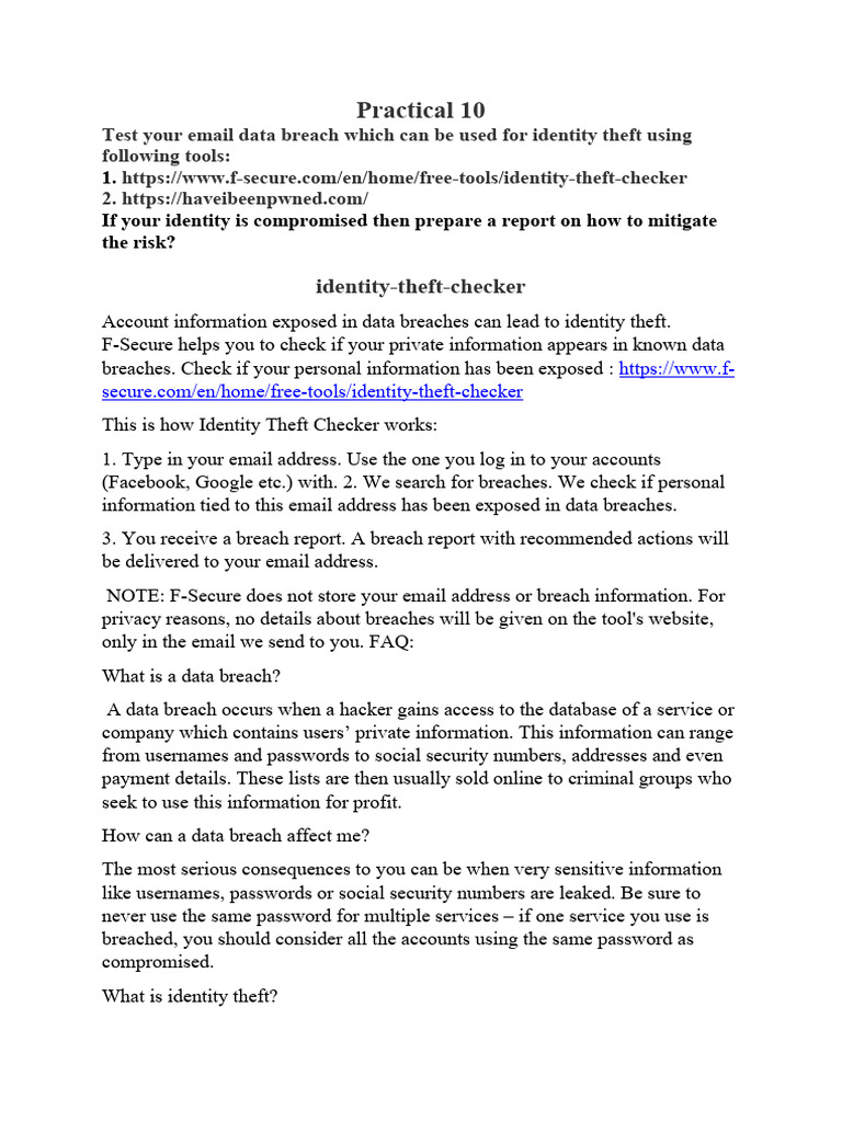 Practical 10 Isa | PDF | Identity Theft | Securities