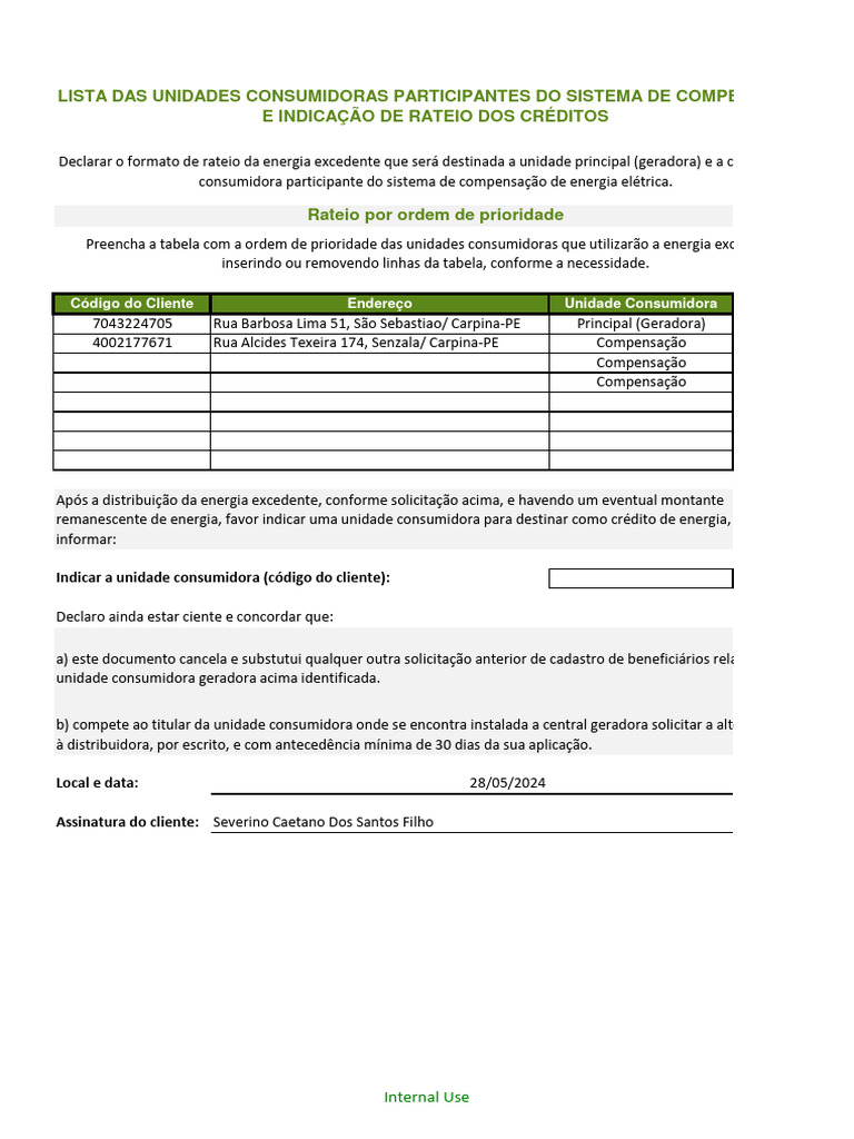 FROP - Formulário de Rateio Por Ordem de Prioridade 1 | PDF