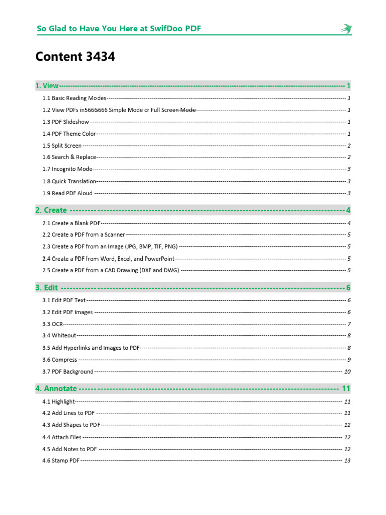 SwifDoo PDF User Guide | PDF | Microsoft Word | Image Scanner