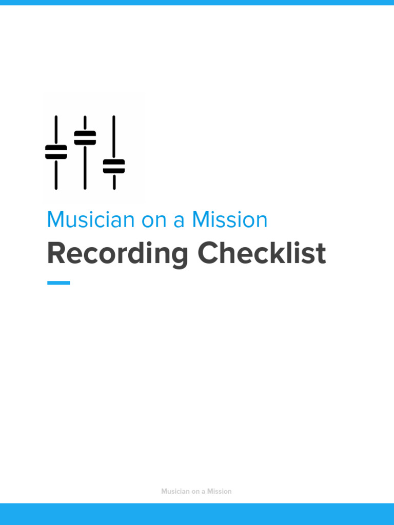 Vocal Recording Checklist | PDF | Singing | Microphone