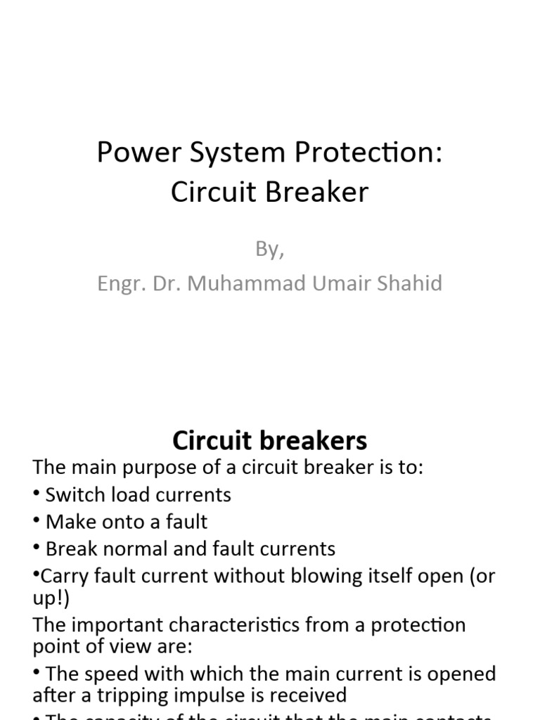 Circuit Breakers I | PDF | Electric Arc | Power (Physics)