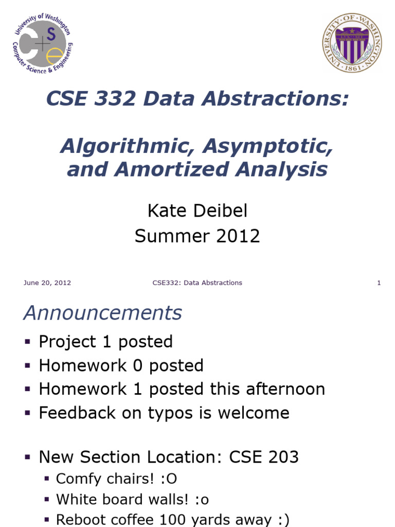 Data Abstractions and Algorithm Analysis | PDF | Time Complexity ...