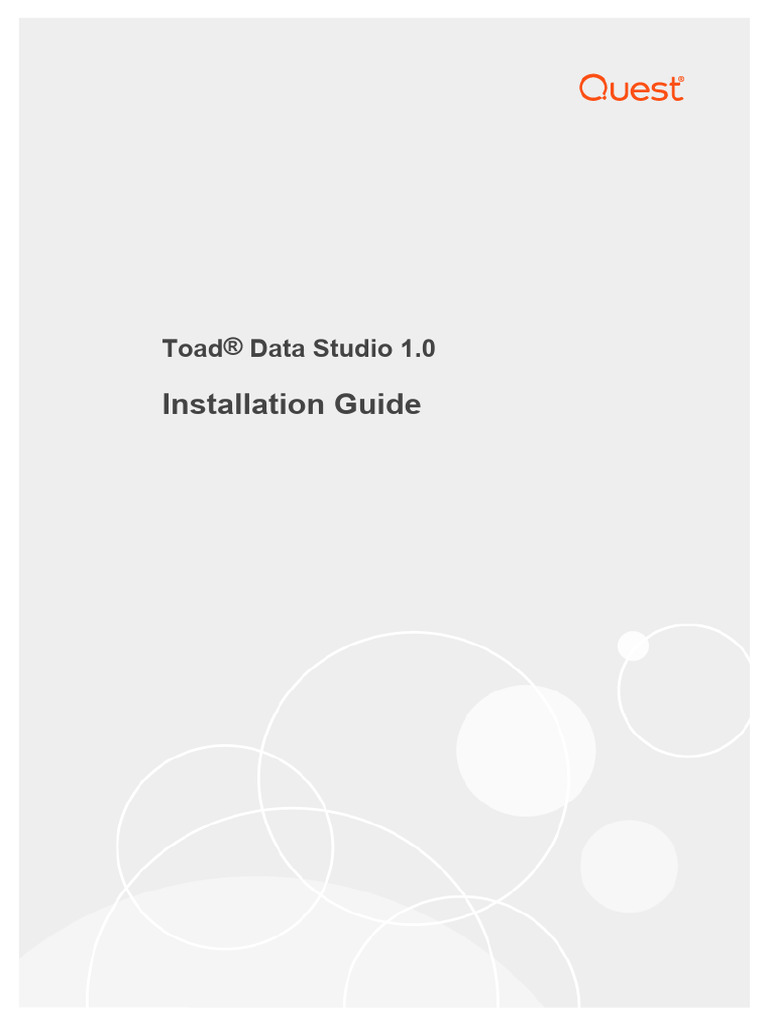 ToadDataStudio 1.0 InstallationGuide | PDF | Installation (Computer Programs) | Windows Registry