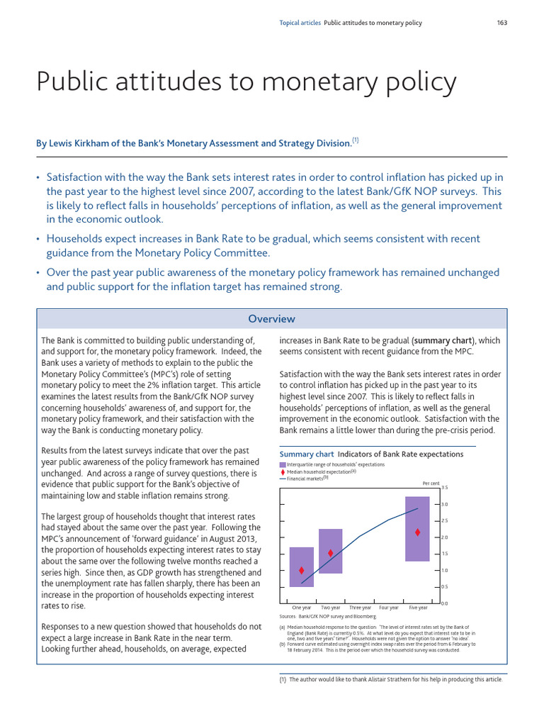 Public Attitudes on Monetary Policy 2023 | PDF | Monetary Policy ...